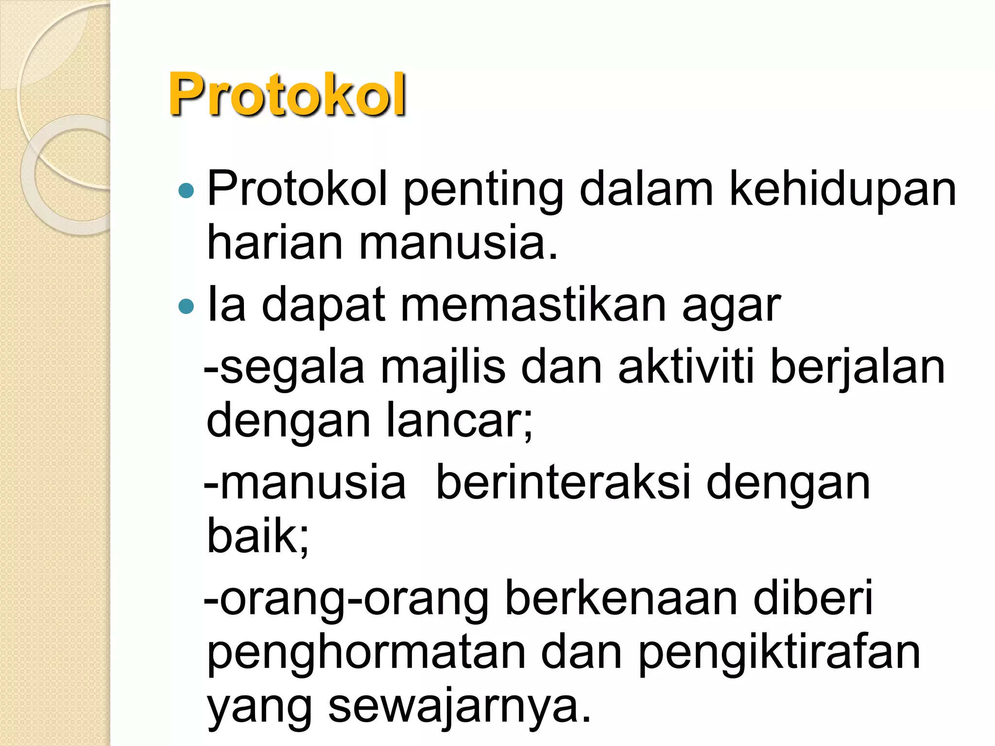 Protokol pengendalian majlis rasmi | PPTX