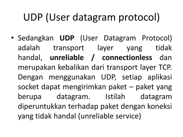 Protokol tcp dan udp | PPTX