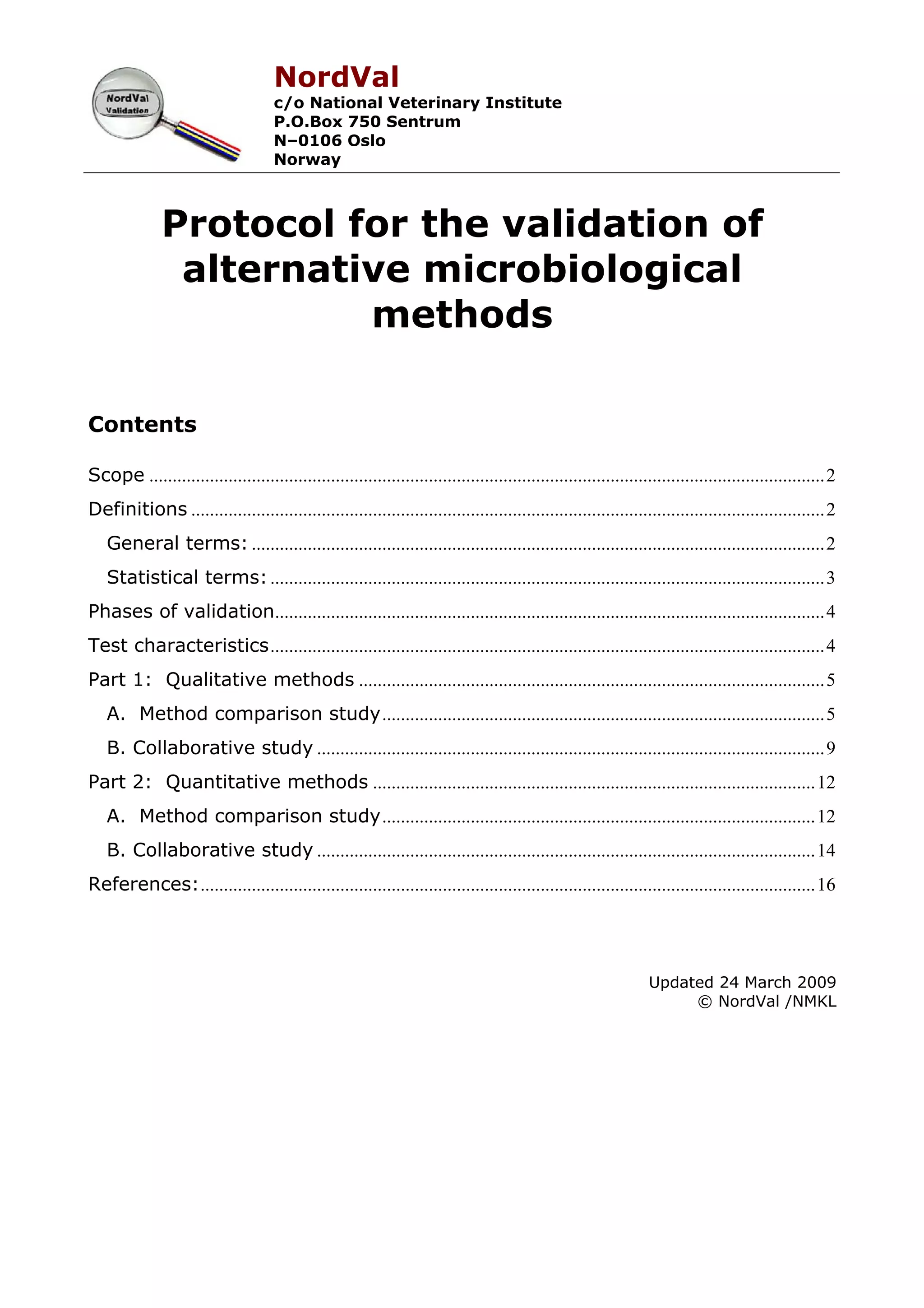 Contoh Protokol Validasi Metode Analisis Mikrobiologi #1 | PDF