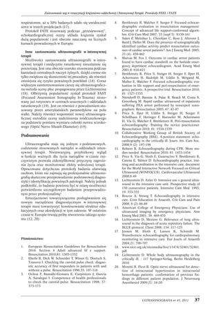 Zastosowanie usg w resuscytacji krążeniowo-oddechowej i intensywnej ...