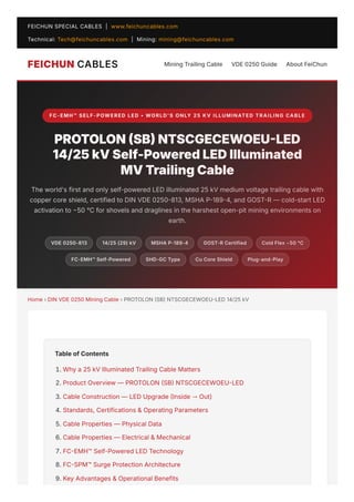 Innovative 25 kV Self-Powered LED Illuminated Mining Trailing Cable | PDF