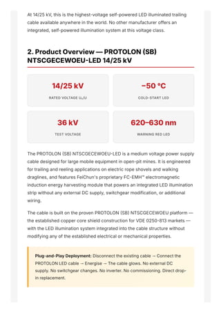 Innovative 25 kV Self-Powered LED Illuminated Mining Trailing Cable | PDF