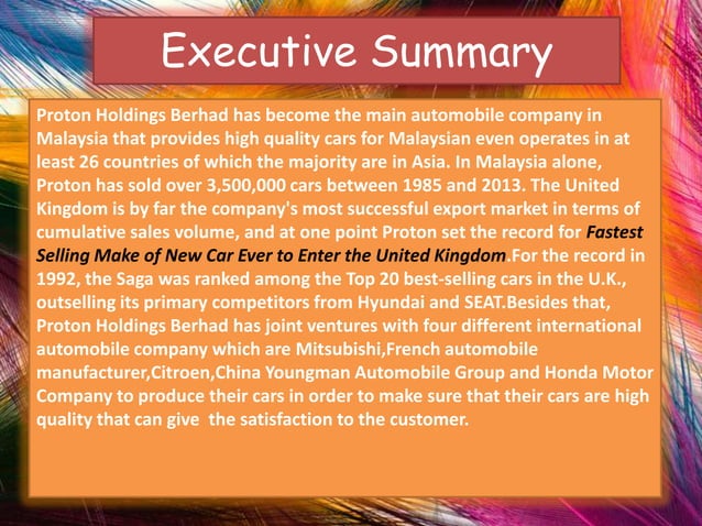 Proton holdings Berhad Malaysia | PPTX