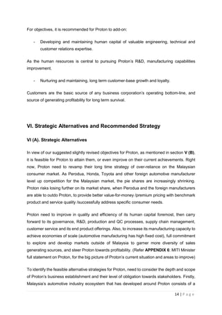 Proton Holdings Strategic Audit (Excerpt of Group Assignment) | PDF