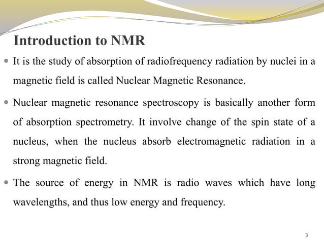 Introduction To Proton NMR and Interpretation | PPTX | Chemistry | Science