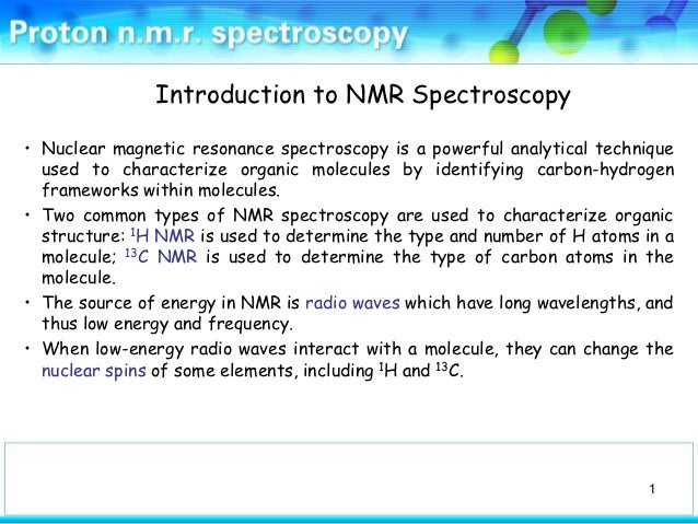 Nmr Spectroscopy Can Show The Chemical Environment For