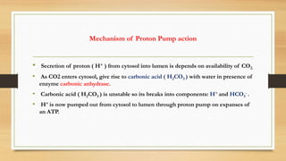 Proton pump and inhibitors and its mechanism | PPTX