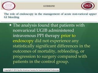 Should we give a PPI IV before endoscopy in patients with upper GI ...