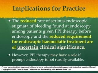 Should we give a PPI IV before endoscopy in patients with upper GI ...