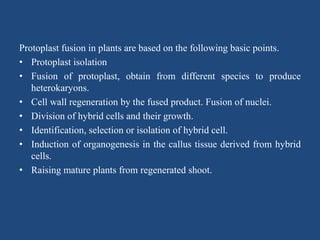 Protoplasm fusion | PPTX | Chemistry | Science