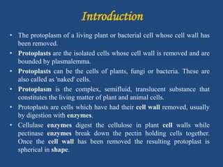 Protoplasm fusion | PPTX | Chemistry | Science