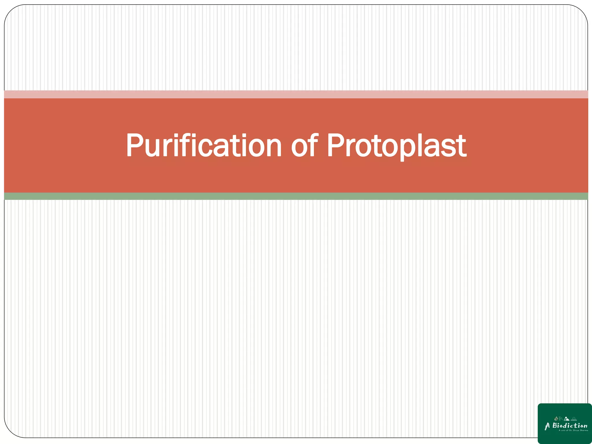 Plant Protoplast: Isolation, Purification and Culturing | PDF