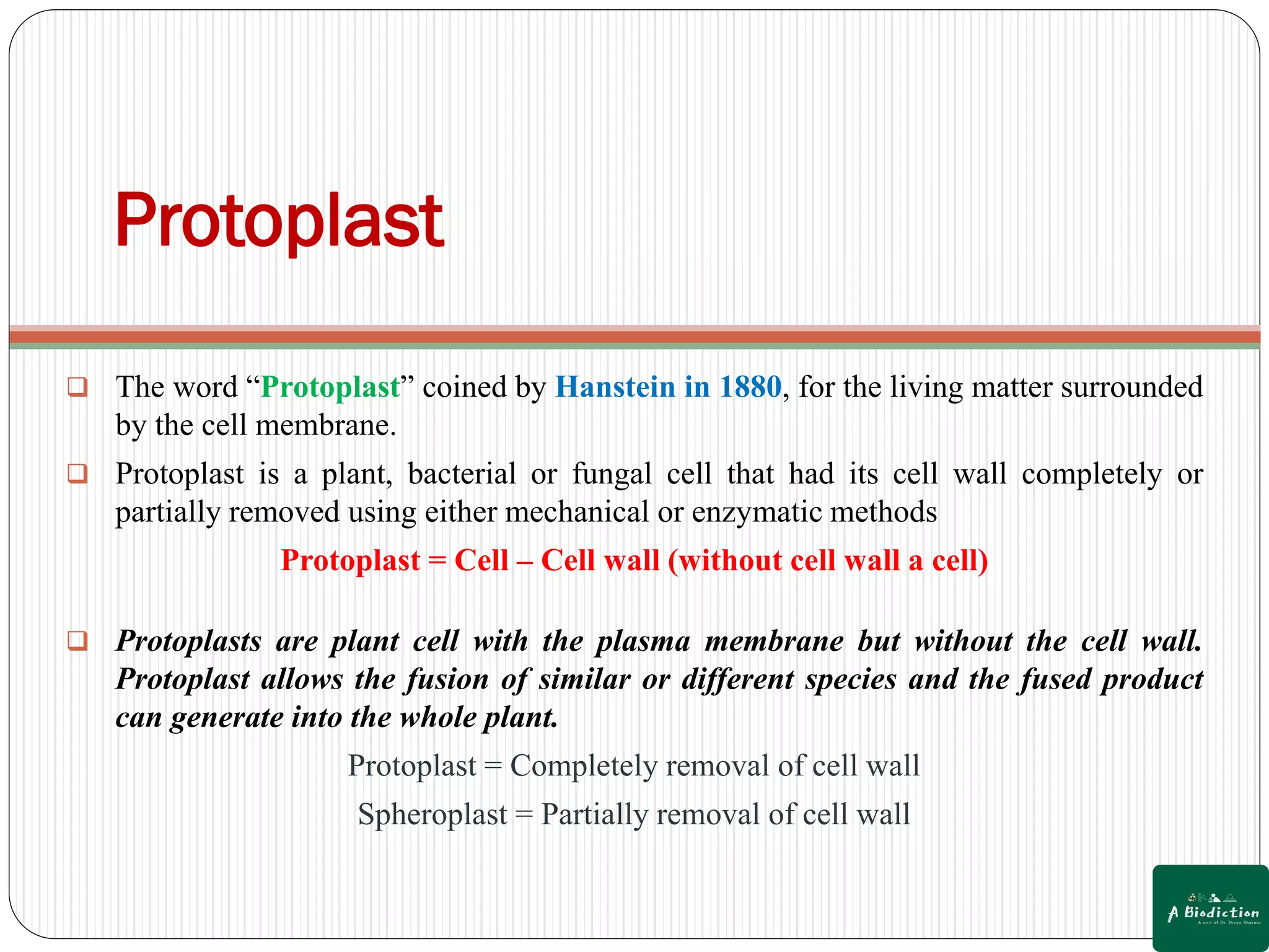 Plant Protoplast: Isolation, Purification and Culturing | PDF