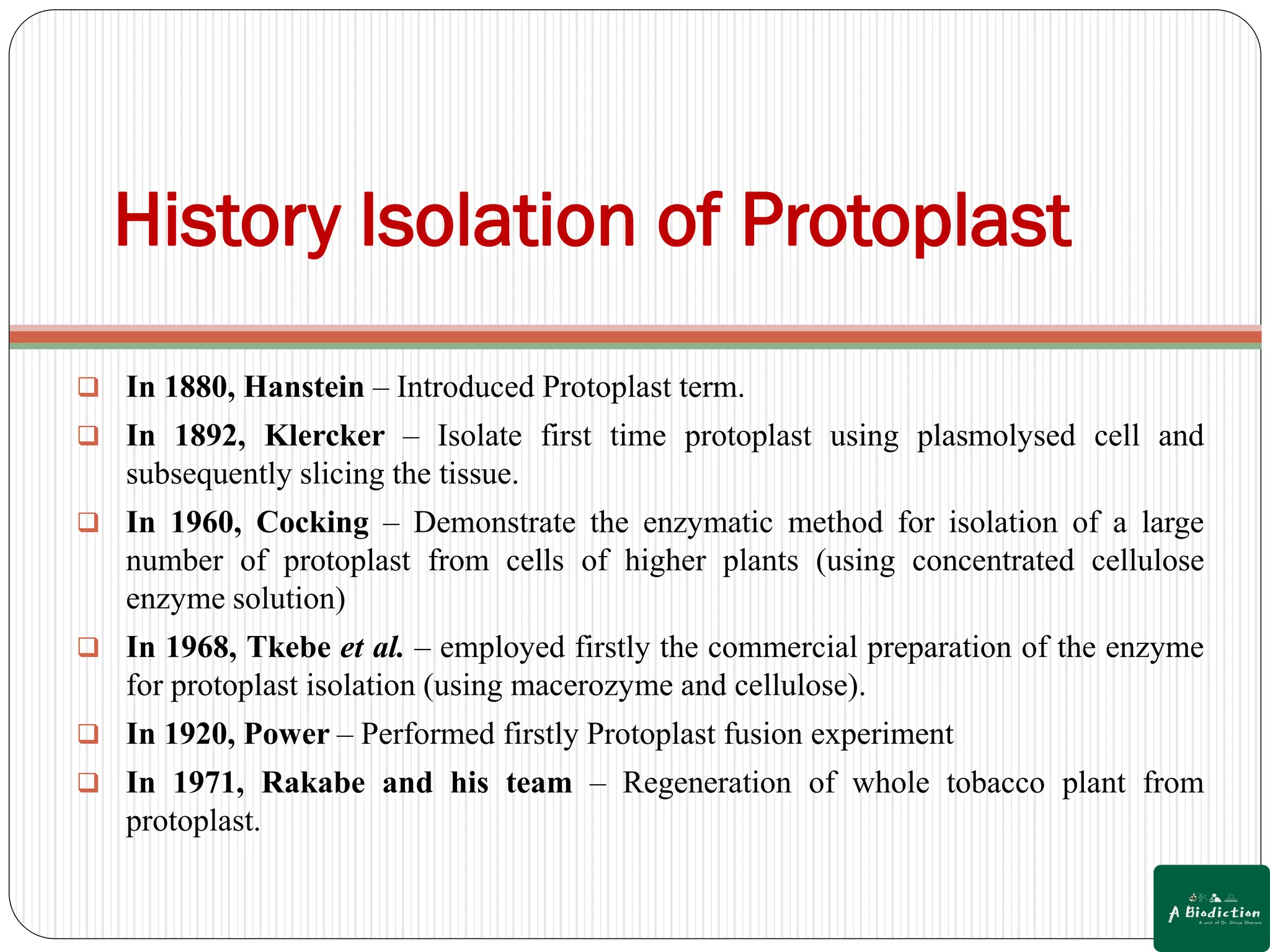 Plant Protoplast: Isolation, Purification and Culturing | PDF