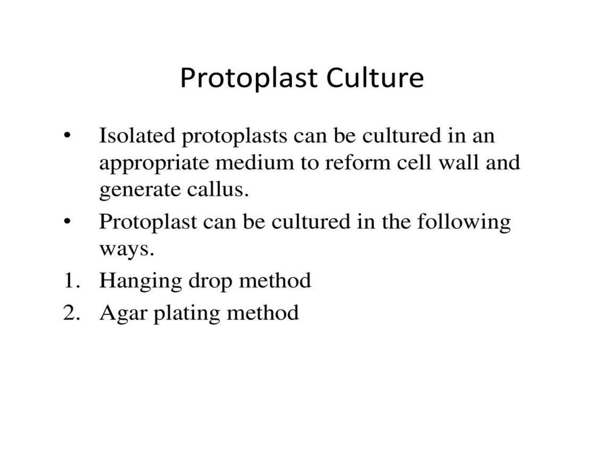 Protoplast culture | PDF