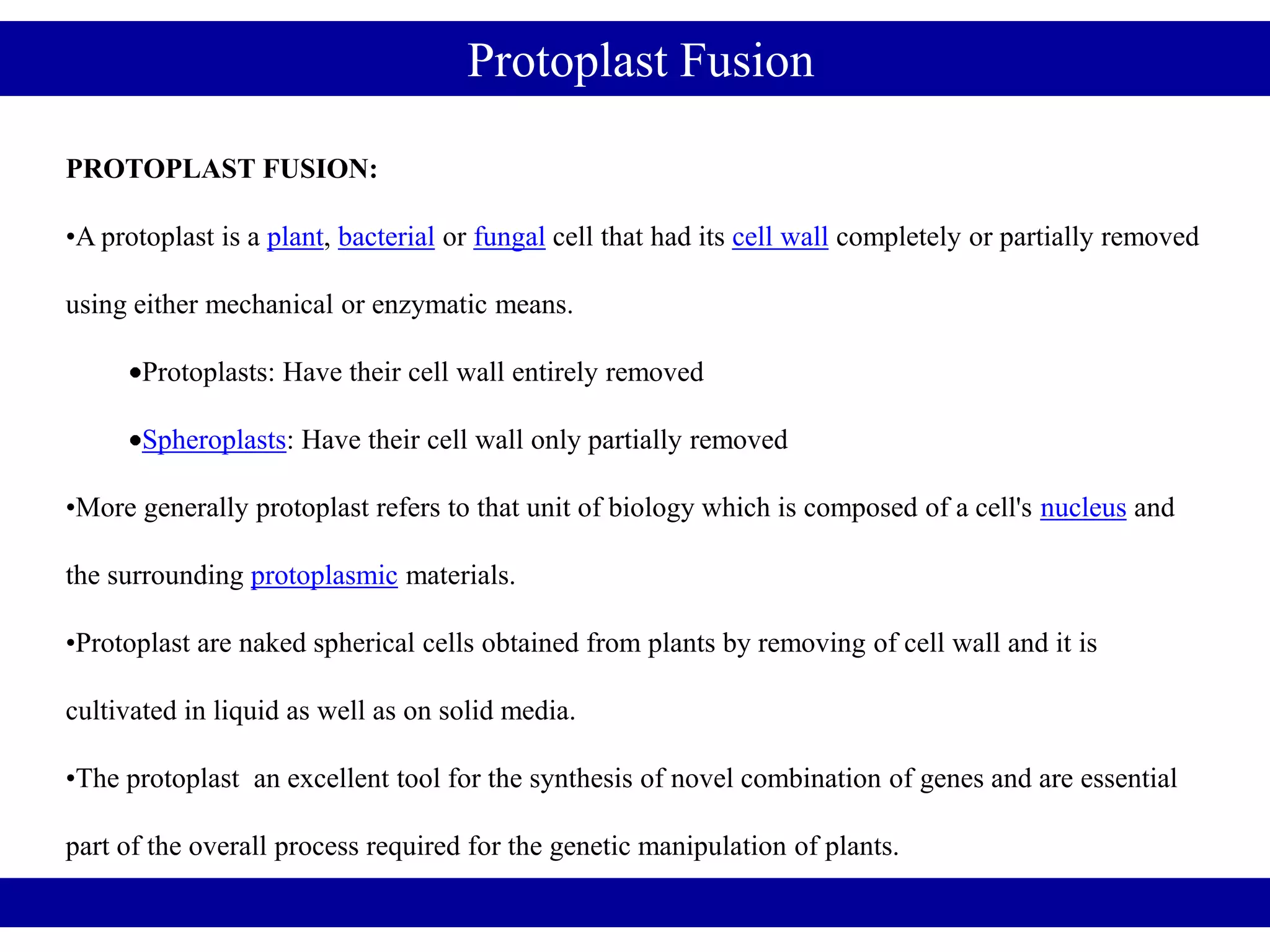 Protoplast fusion | PPTX