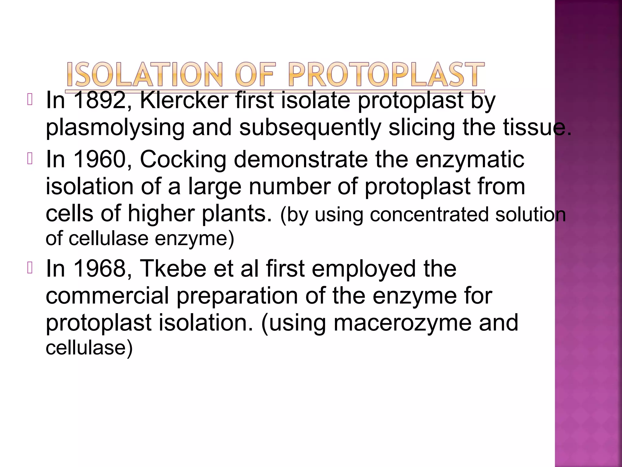 PROTOPLAST ISOLATION & FUSION | PPT