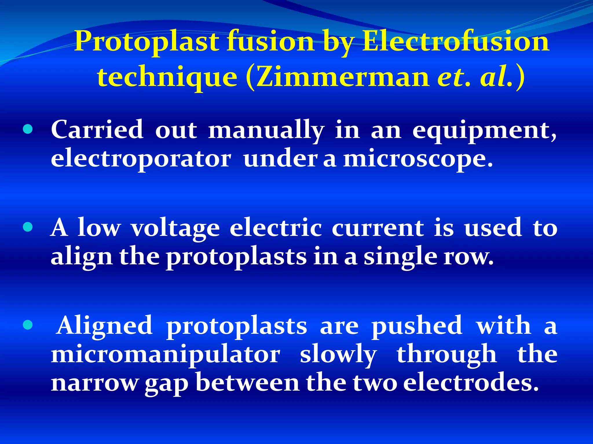 Protoplast Isolation Culture & Protoplast Fusion Technique SMG | PPTX
