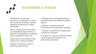 Prototipo de proyecto: preparando la comida 4º primaria | PPTX