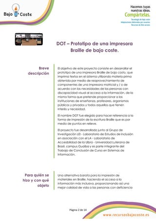 Prototipo de una impresora braille de bajo costo. | PDF | Desktop Publishing | Computer Software ...