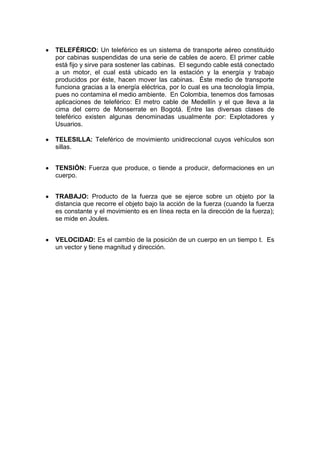 Prototipo de un teleferico | DOCX