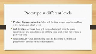 Prototype in HCI | PPTX
