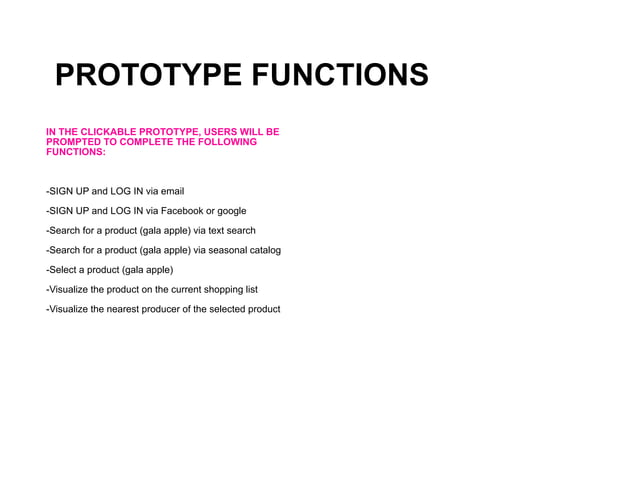 User Profiles and Wireframe Presentation, UX course example | PDF