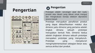 Pengertian, fungsi, kelemahan dan kelebihan Prototype | PPTX