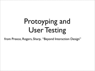 Prototype and User Test | PDF | Technology & Computing