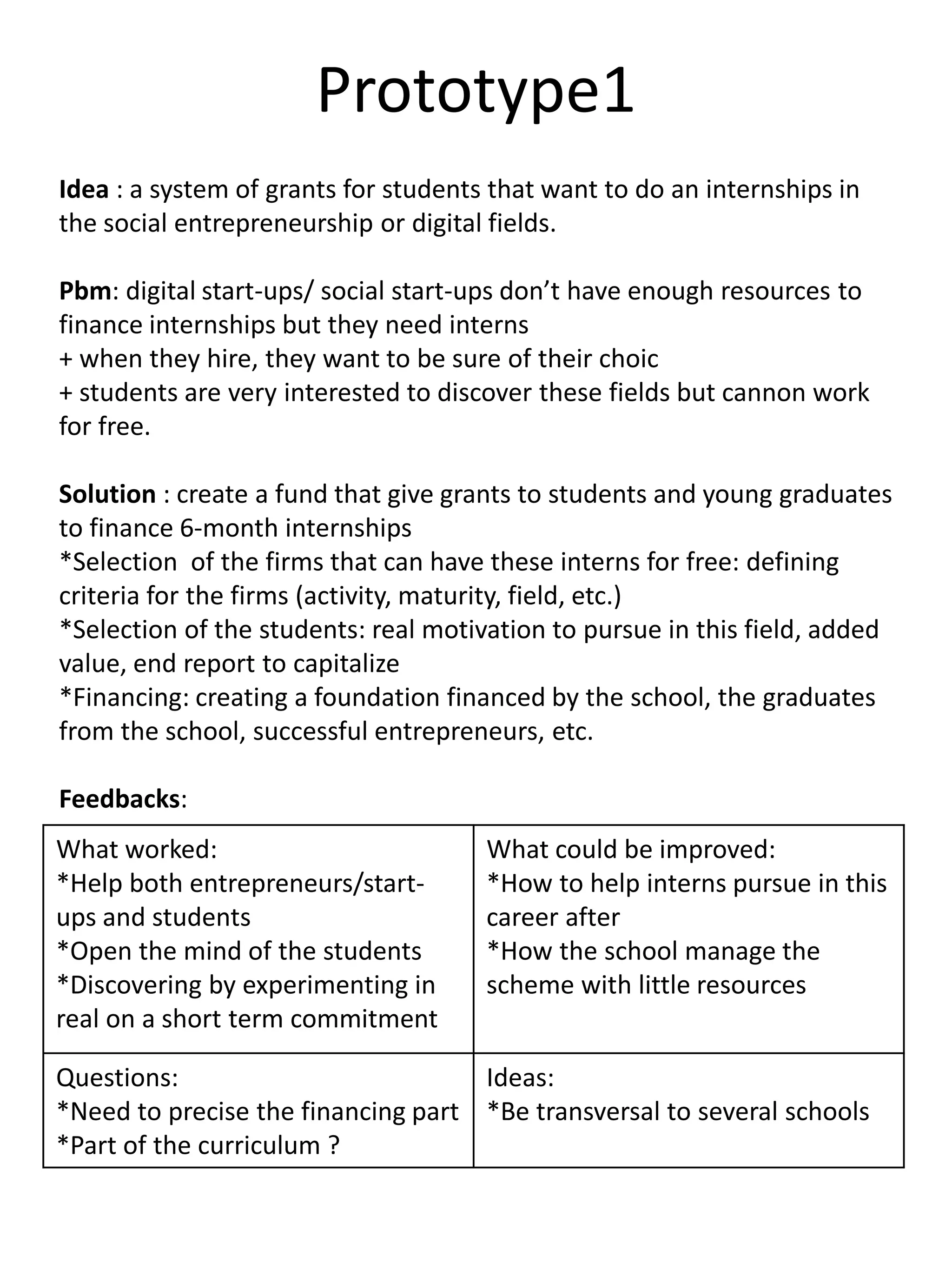 Prototype assignment | PPTX