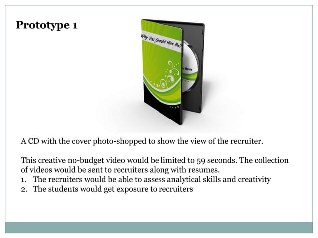 Prototype Assignment (No. 3) | PPTX | Resume Writing and Advice | Job ...