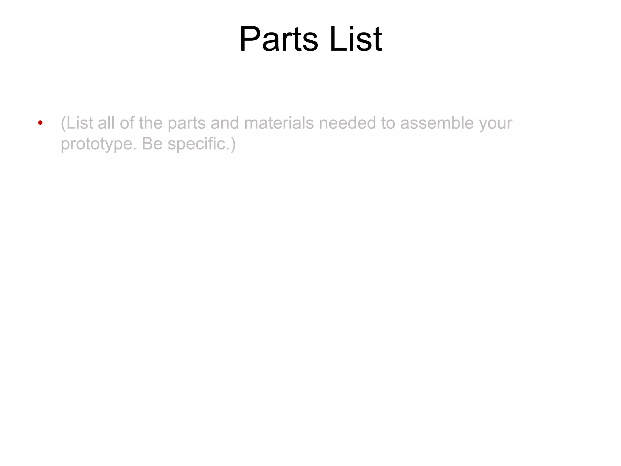 Prototype Build Procedure Template | PPTX
