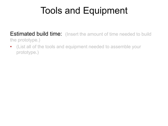 Prototype Build Procedure Template | PPT