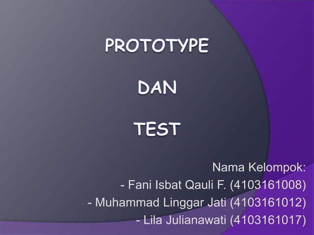 Analisa Tugas Akhir Design Thinking (Prototype dan test) | PPTX