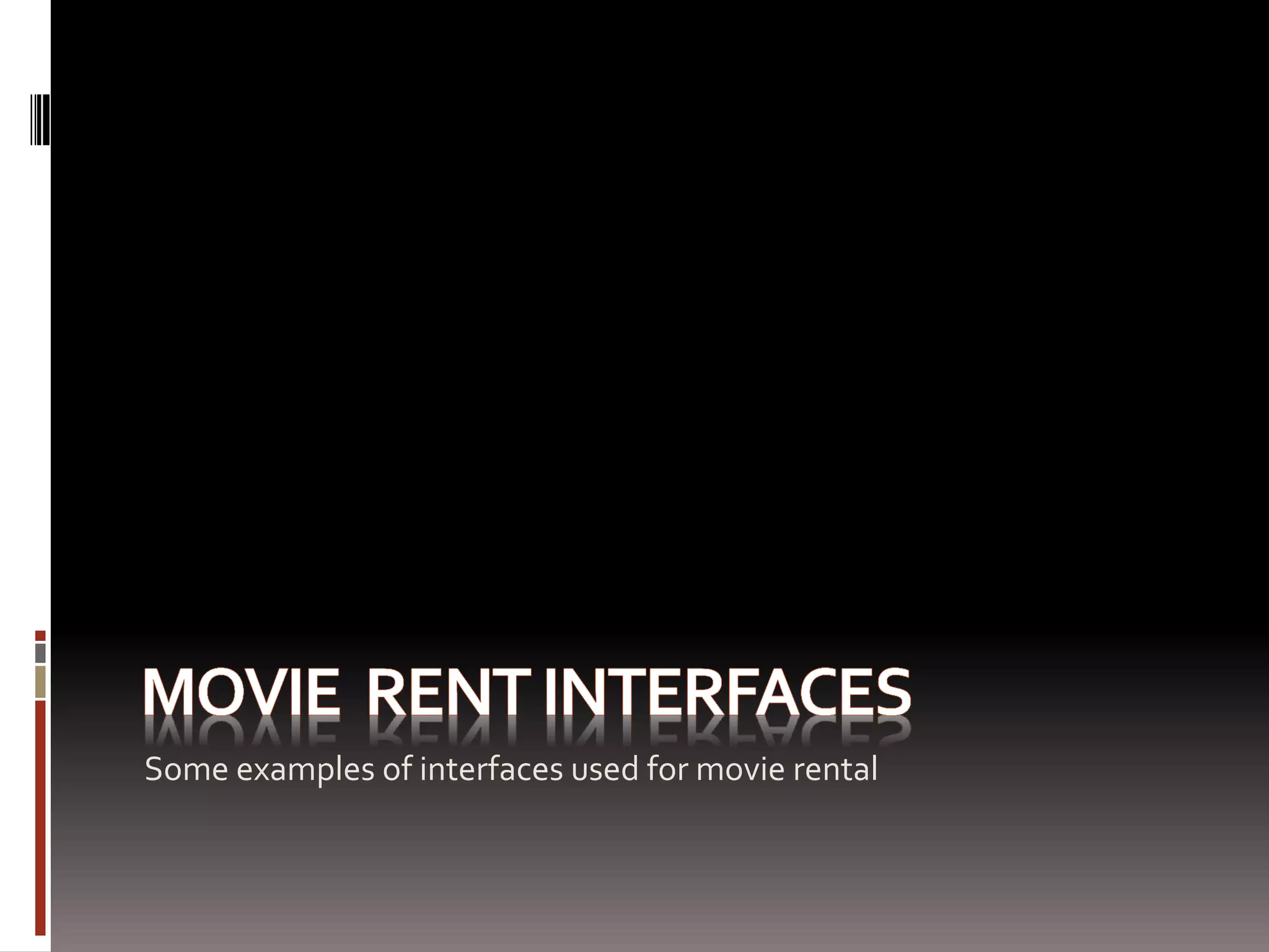 Prototype of a user interface for a movie rental machine | PDF