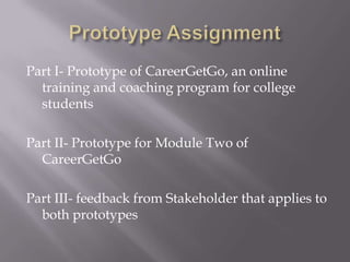 Prototype for online career development training program for | PPTX ...