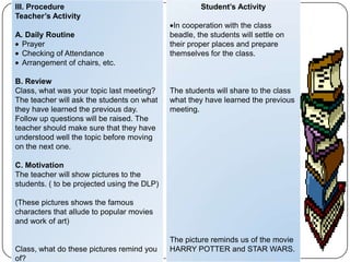 Prototype lesson plan in English | PPTX