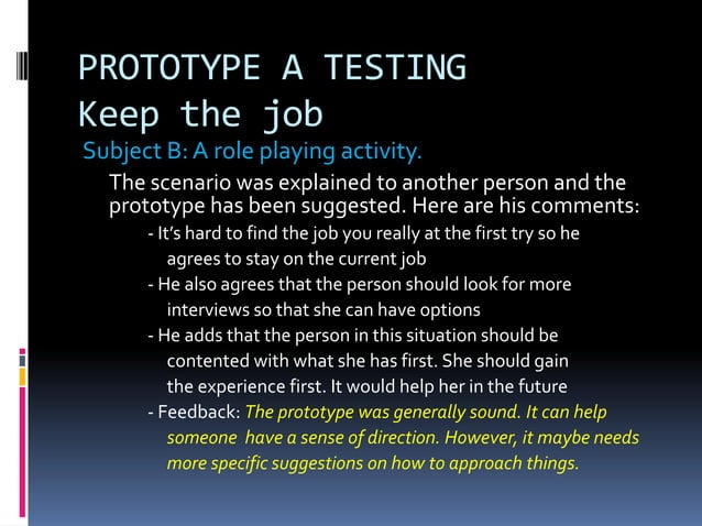 Prototypes and testing | PPT