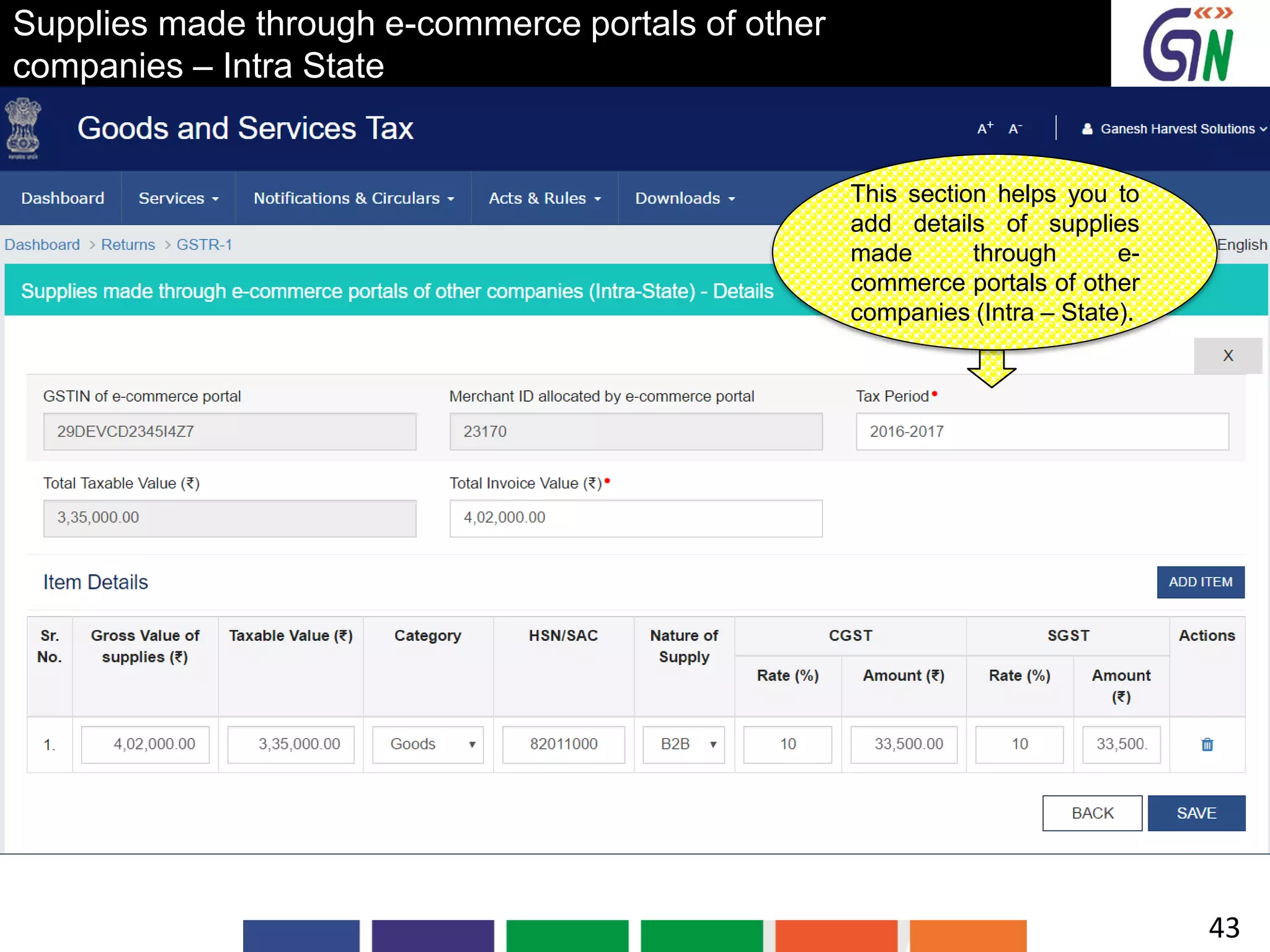 Understanding GST - Preview of Return and Payment Modules | PPT