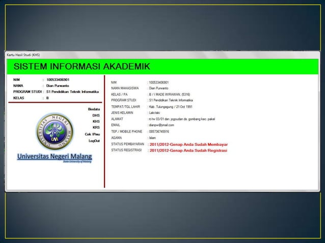Prototype siakad um | PPT