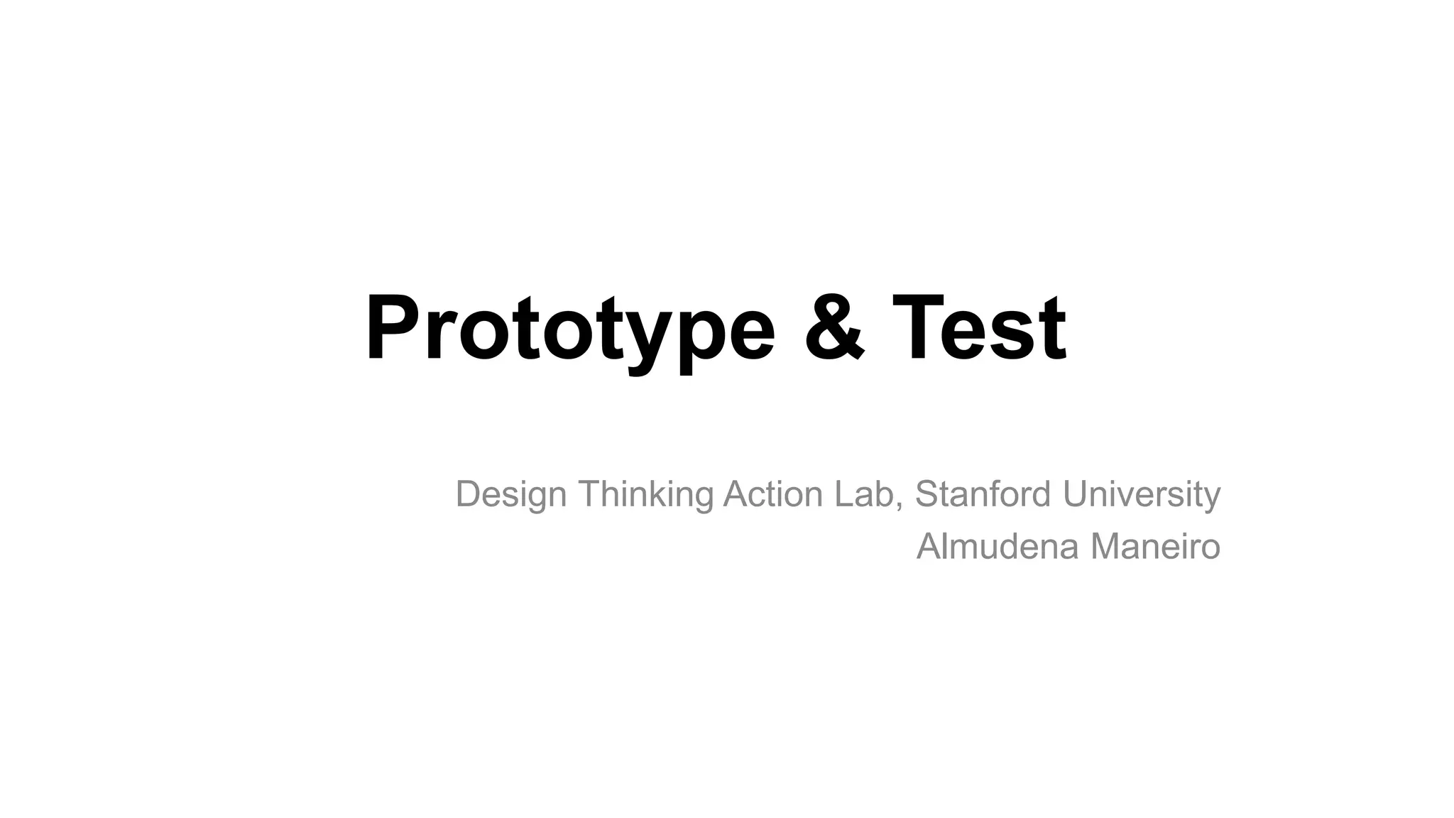 Prototype And Test Design Thinking Ppt