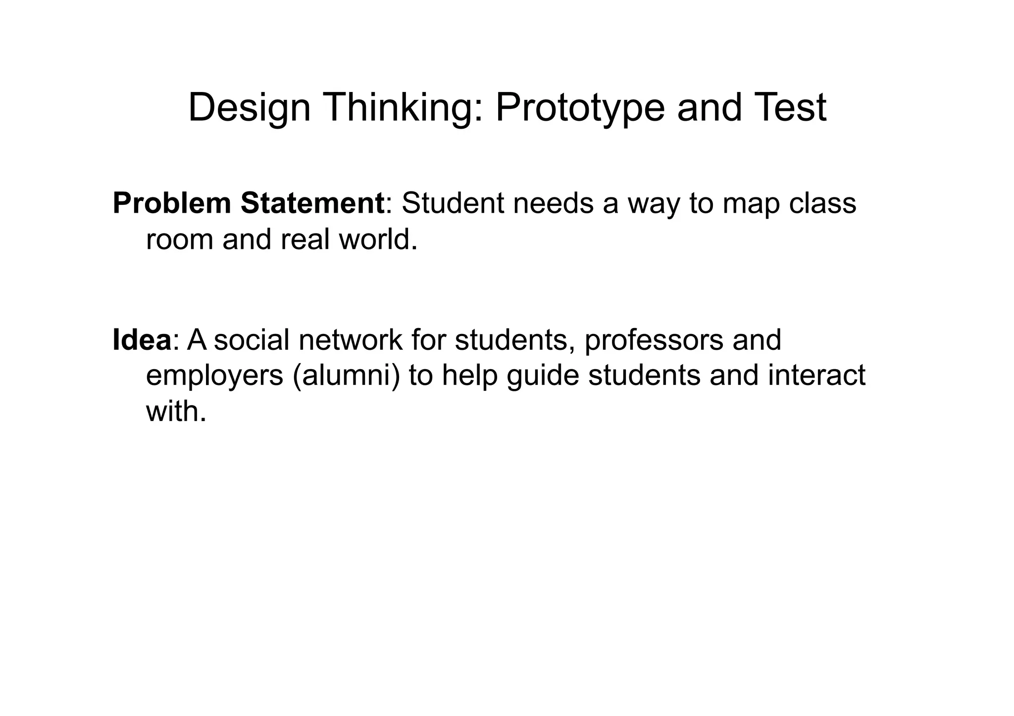Design Thinking Course - Prototype and Test Assignment | PDF
