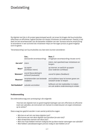 Prototyping van een digitale tool voor Stadsdeel Oost | PDF