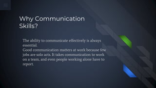 Effective Communication Skills to succeed at your Workplace | PPTX