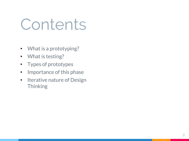 Design Thinking : Prototyping & Testing | PPTX
