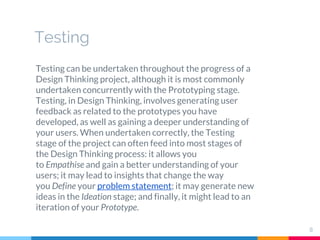 Design Thinking : Prototyping & Testing | PPTX
