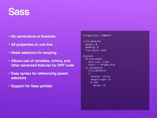 Prototyping With Haml & Sass | PPT