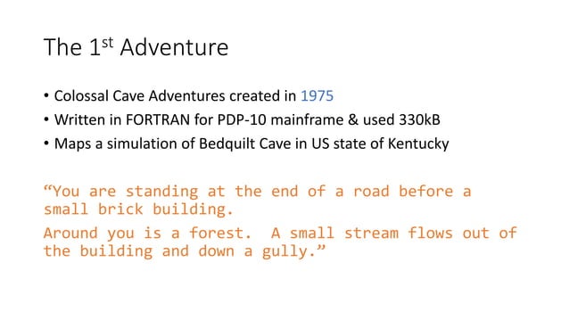 Prototyping with Text Adventures and MUDs | PPTX