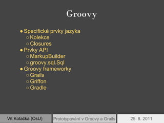 Prototypování v Groovy a Grails | PDF