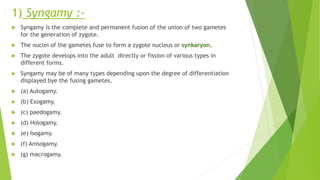 PROTOZOA SEXUAL REPRODUCTION.pptx | Infertility | Reproductive Health
